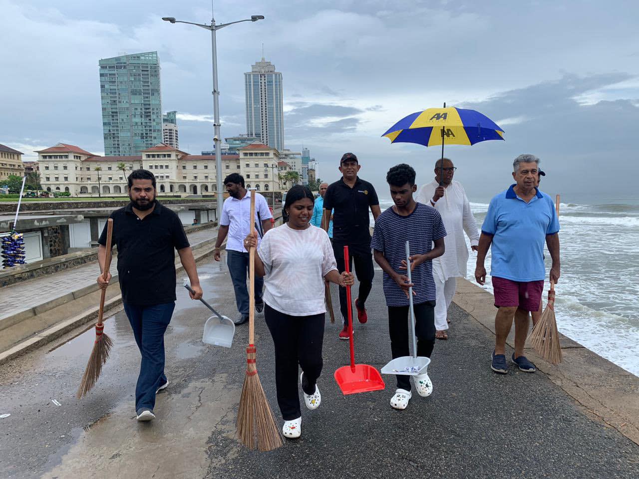 Participated in a Shramdaan activity of cleaning the iconic Galle Face ...